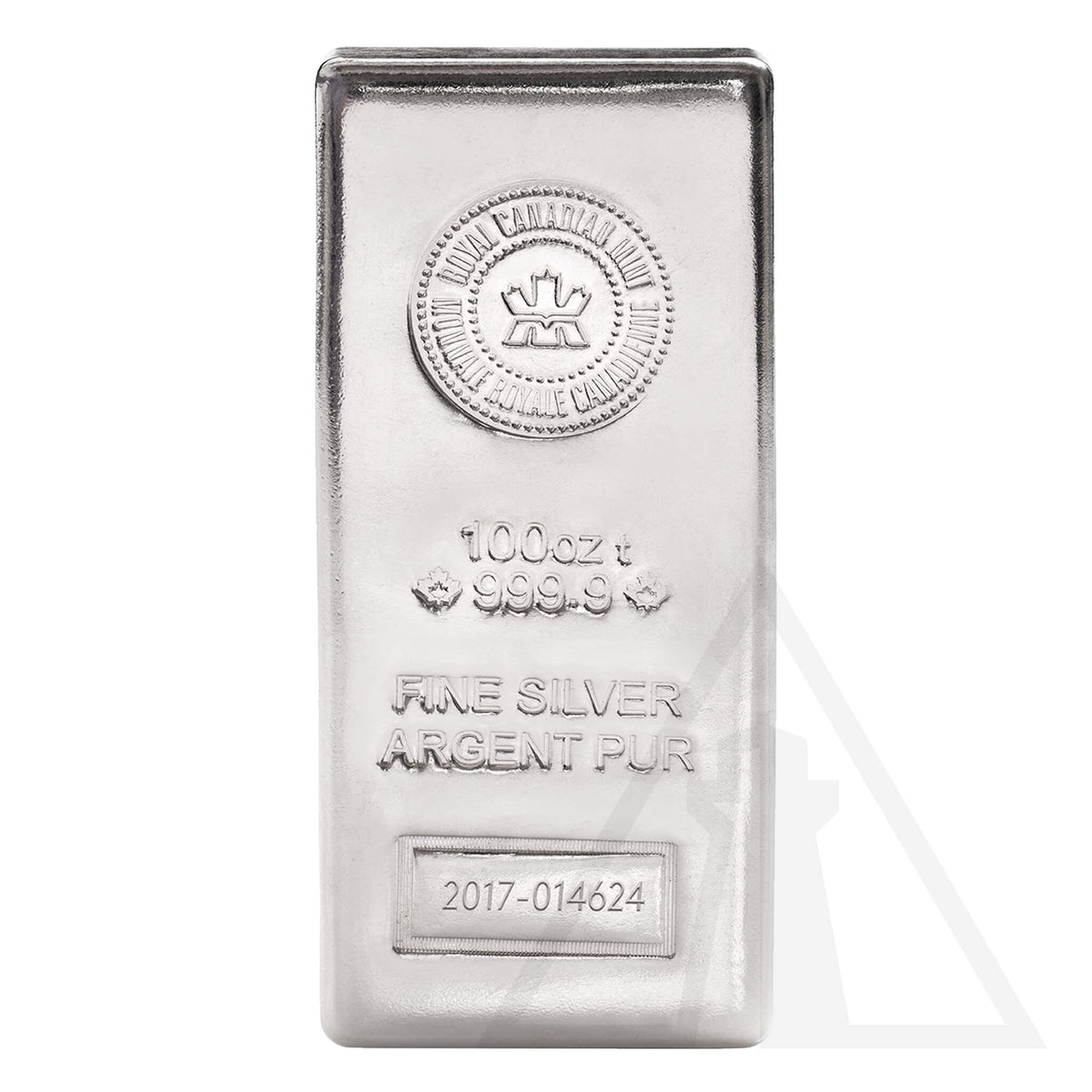 100 Oz Royal Canadian Mint Silver Bar