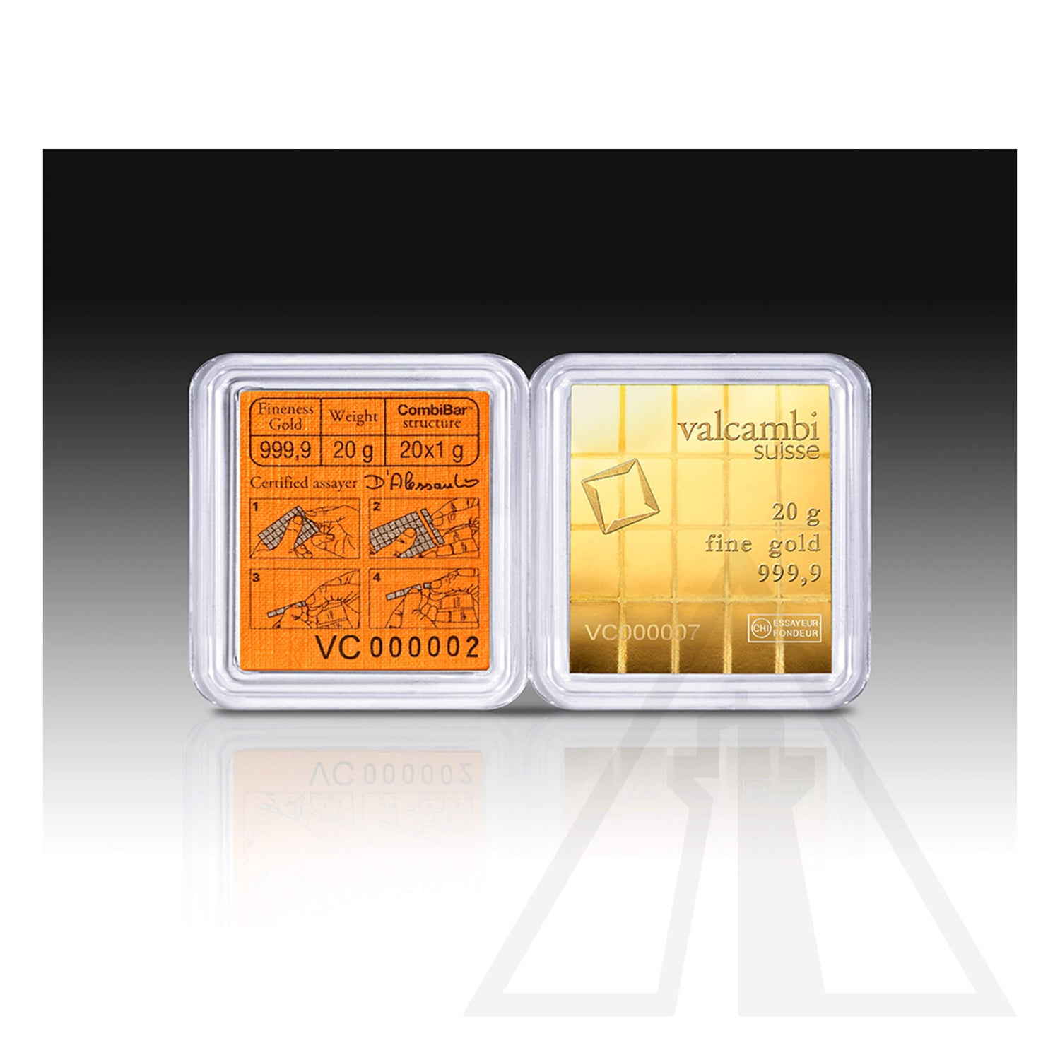20 gram (20 x 1g) Valcambi Gold CombiBar